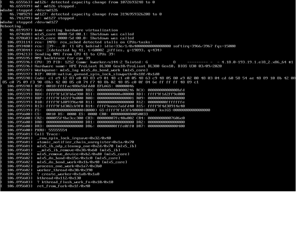 rcu_sched detected stall is observed on a CPU upon a mlx5 device removal. - Red Hat Customer Portal
